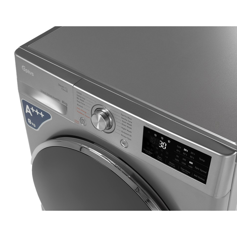 قیمت و خرید ماشین لباسشویی اتوماتیک جی پلاس مدل GWM-P88S ظرفیت 8 کیلوگرم