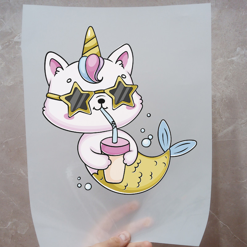 قیمت و خرید استیکر پارچه و لباس مدل dtf طرح یونیکورن کد H20.370 مجموعه 3 عددی