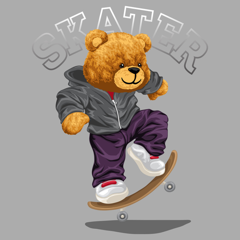 قیمت و خرید استیکر پارچه و لباس مدل dtf طرح تدی کد H15.104 مجموعه 12 عددی