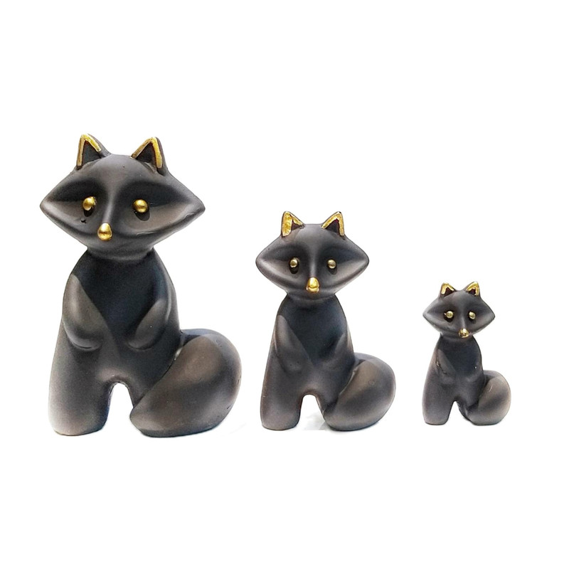 قیمت و خرید مجسمه مدل روباه ملوس مجموعه 3 عددی