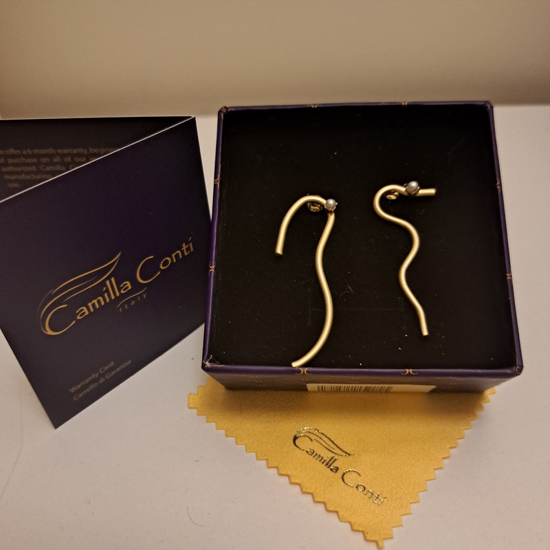 قیمت و خرید گوشواره زنانه کامیلا کنتی مدل نامتقارن کد 262626 رنگ طلایی