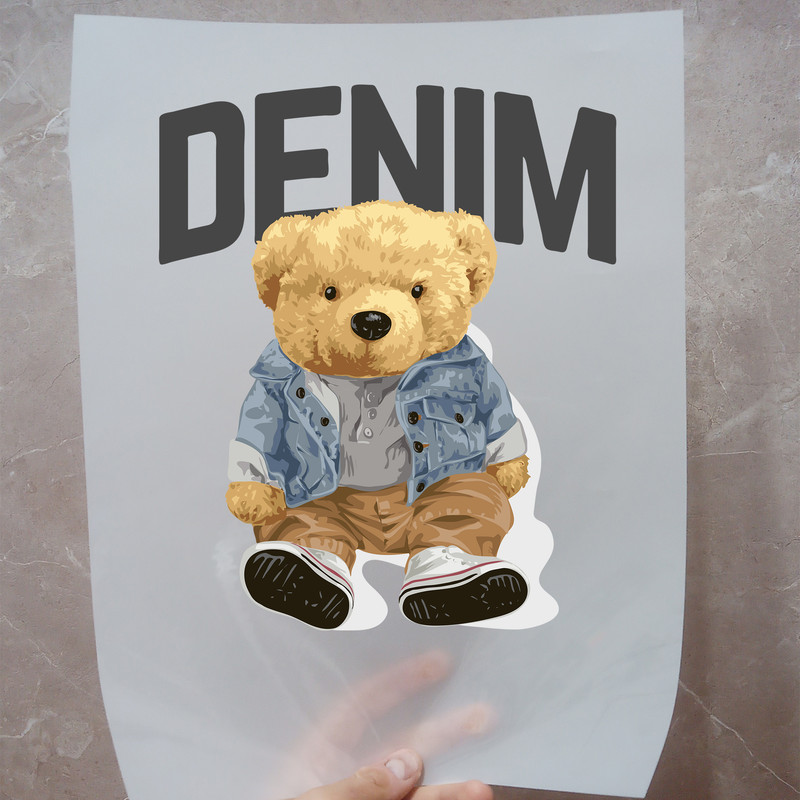 قیمت و خرید استیکر پارچه و لباس مدل dtf طرح تدی کد H20.160 مجموعه 3 عددی