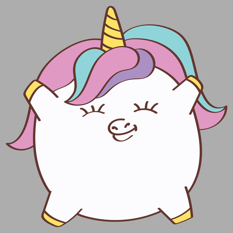 قیمت و خرید استیکر پارچه و لباس مدل dtf طرح یونیکورن کد H15.878 مجموعه 4 عددی