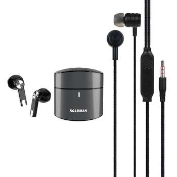 قیمت و خرید هدفون بی سیم کلومن مدل K-TW14 به همراه هندزفری سیمی
