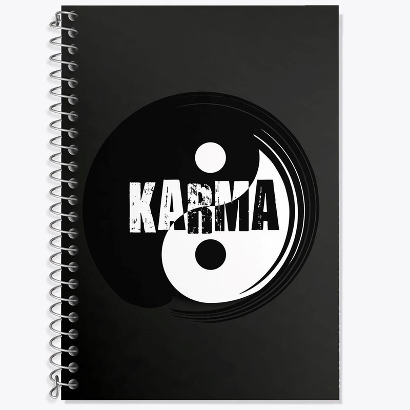 قیمت و خرید دفتر زبان 50 برگ خندالو مدل سه خط طرح یین و یانگ کد 27683