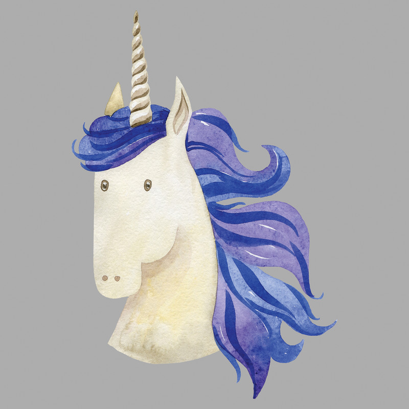 قیمت و خرید استیکر پارچه و لباس مدل dtf طرح یونیکورن کد H15.546 مجموعه 4 عددی