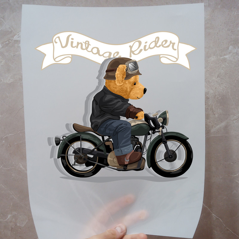 قیمت و خرید استیکر پارچه و لباس مدل dtf طرح تدی کد H15.66 مجموعه 12 عددی