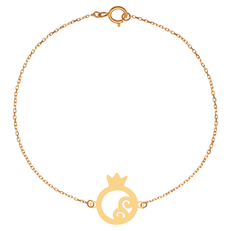 قیمت و خرید دستبند طلا 18 عیار زنانه کرابو طرح انار مدل Kr102000