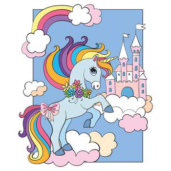 قیمت و خرید استیکر پارچه و لباس مدل dtf طرح یونیکورن کد H15.215 مجموعه 12 عددی