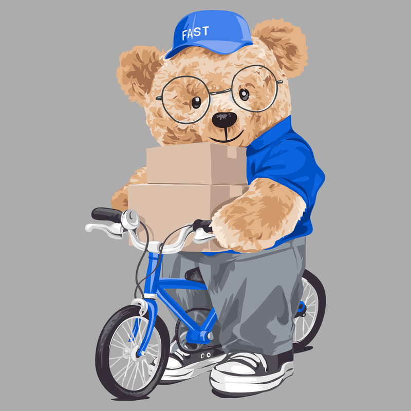 قیمت و خرید استیکر پارچه و لباس مدل dtf طرح تدی کد H30.177 مجموعه 24 عددی