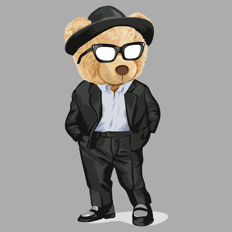 قیمت و خرید استیکر پارچه و لباس مدل dtf طرح تدی کد H15.118 مجموعه 24 عددی