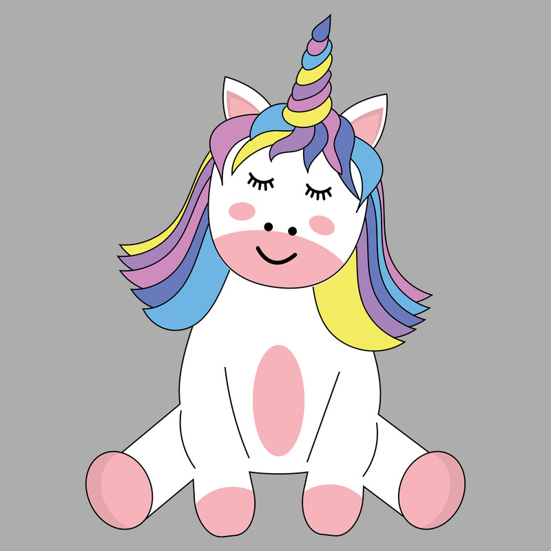 قیمت و خرید استیکر پارچه و لباس مدل dtf طرح یونیکورن کد H20.812 مجموعه 3 عددی