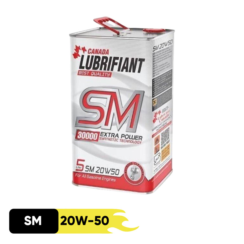 قیمت و خرید روغن موتور کانادا لوبریفنت مدل 20W50 SM حجم 5 لیتر