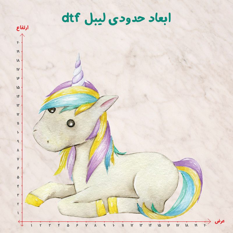 قیمت و خرید استیکر پارچه و لباس مدل dtf طرح یونیکورن کد H20.513 مجموعه 6 عددی