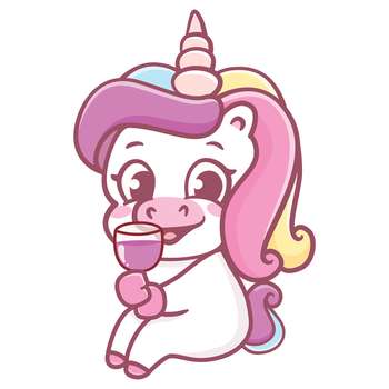 قیمت و خرید استیکر پارچه و لباس مدل dtf طرح یونیکورن کد H15.995 مجموعه 4 عددی