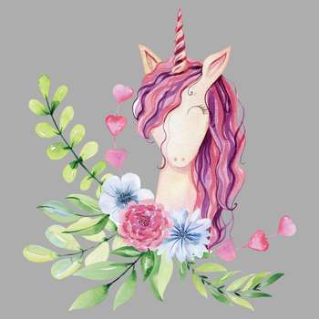 قیمت و خرید استیکر پارچه و لباس مدل dtf طرح یونیکورن کد H20.542 مجموعه 3 عددی