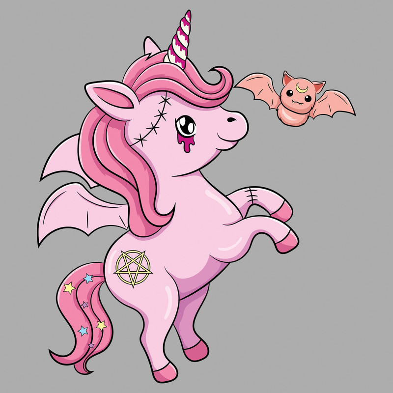 قیمت و خرید استیکر پارچه و لباس مدل dtf طرح یونیکورن کد H20.707 مجموعه 3 عددی