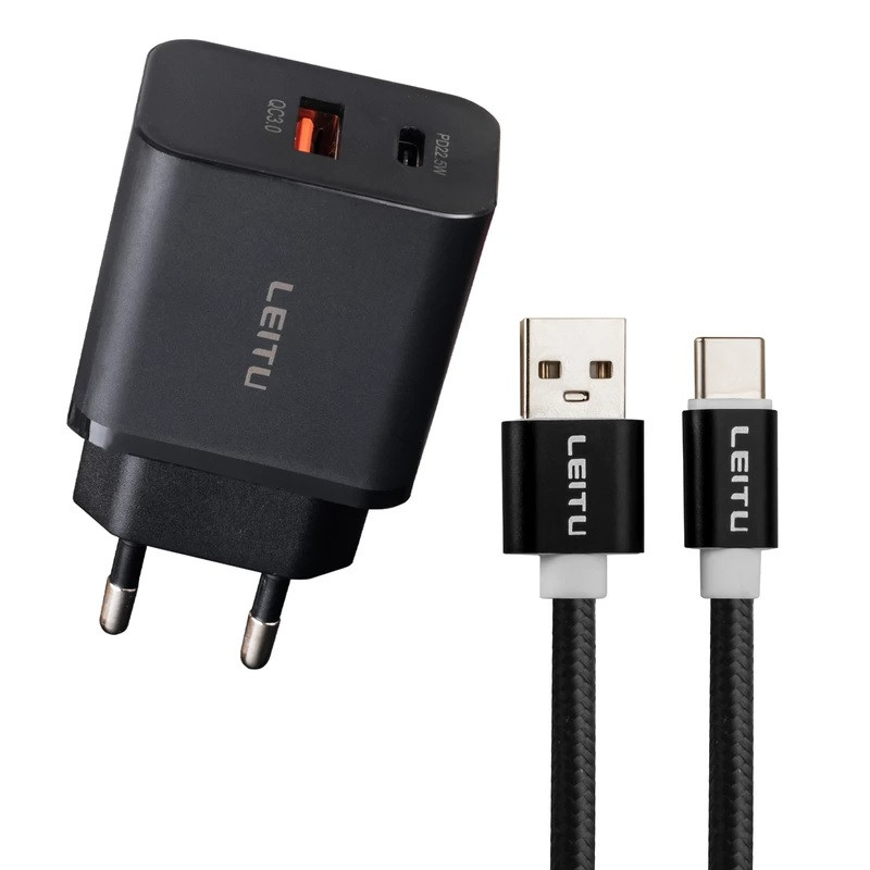 قیمت و خرید شارژر دیواری 22.5 وات لیتو مدل LH -32 به همراه کابل تبدیل MicroUSB