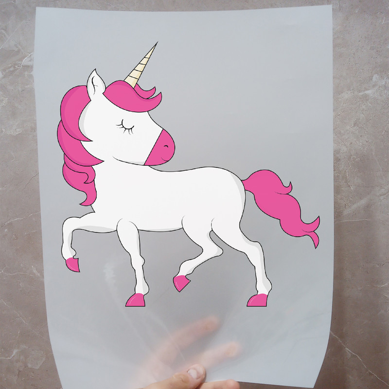 قیمت و خرید استیکر پارچه و لباس مدل dtf طرح یونیکورن کد H20.786 مجموعه 3 عددی