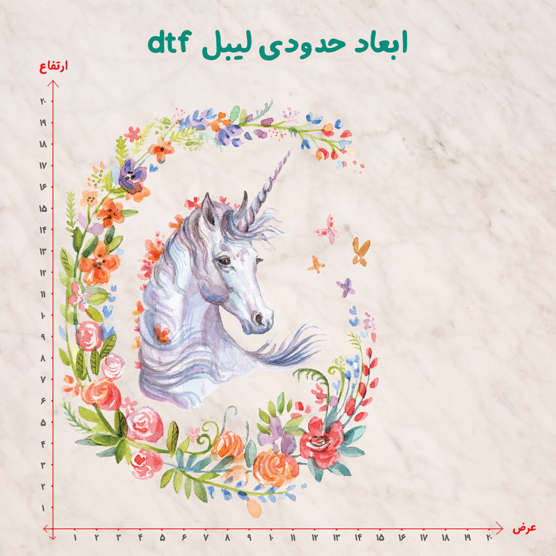 قیمت و خرید استیکر پارچه و لباس مدل dtf طرح یونیکورن کد H20.550 مجموعه 6 عددی