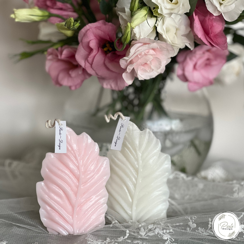 قیمت و خرید شمع دست ساز مدل برگ