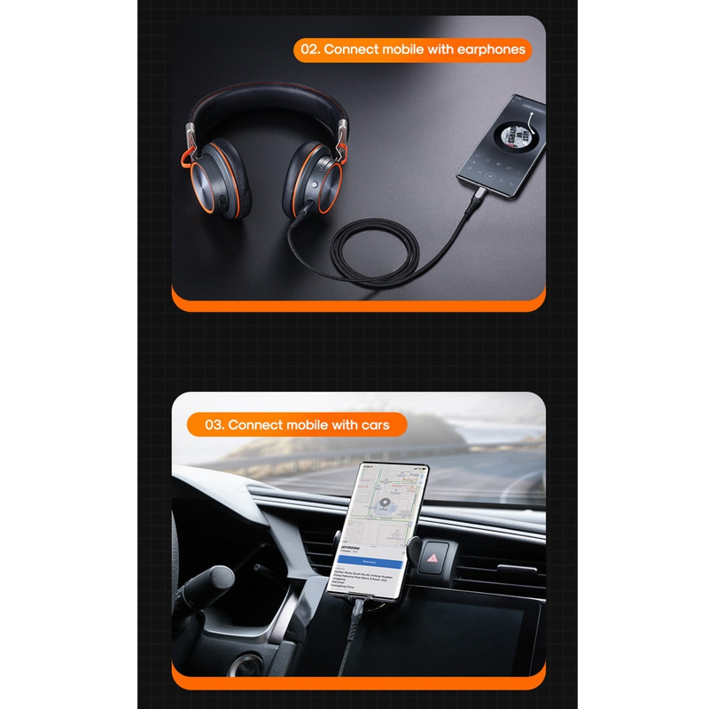 قیمت و خرید کابل تبدیل usb-C به AUX جوی روم مدل SY-A03 طول 1 متر