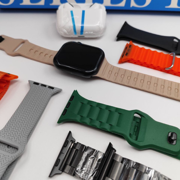 قیمت و خرید ساعت هوشمند 45میلی‌متر ویسمی مدل wisme-x15 با بند سیلیکونی به همراه هدفون