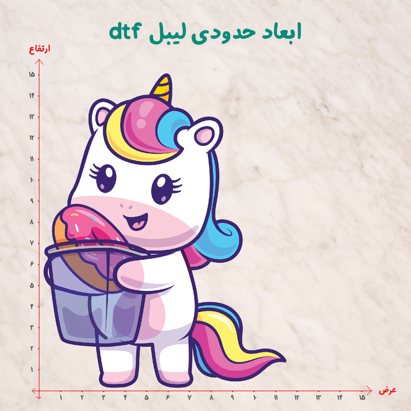 قیمت و خرید استیکر پارچه و لباس مدل dtf طرح یونیکورن کد H15.619 مجموعه 4 عددی