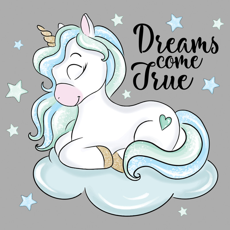 قیمت و خرید استیکر پارچه و لباس مدل dtf طرح یونیکورن کد H20.411 مجموعه 3 عددی