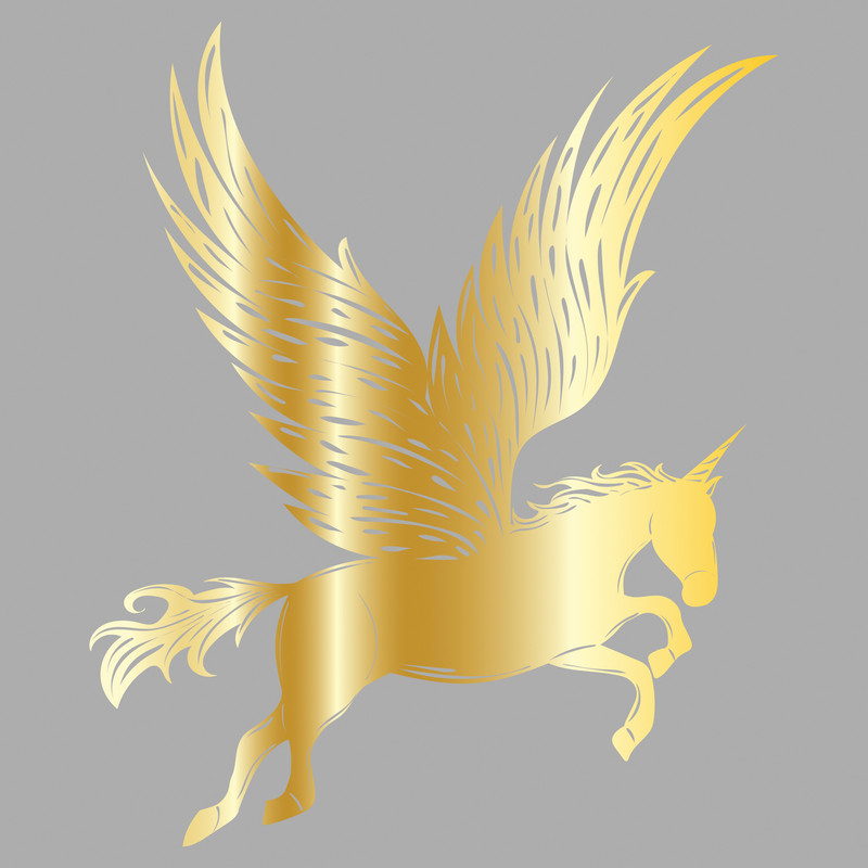 قیمت و خرید استیکر پارچه و لباس مدل dtf طرح یونیکورن کد H15.1121 مجموعه 4 عددی