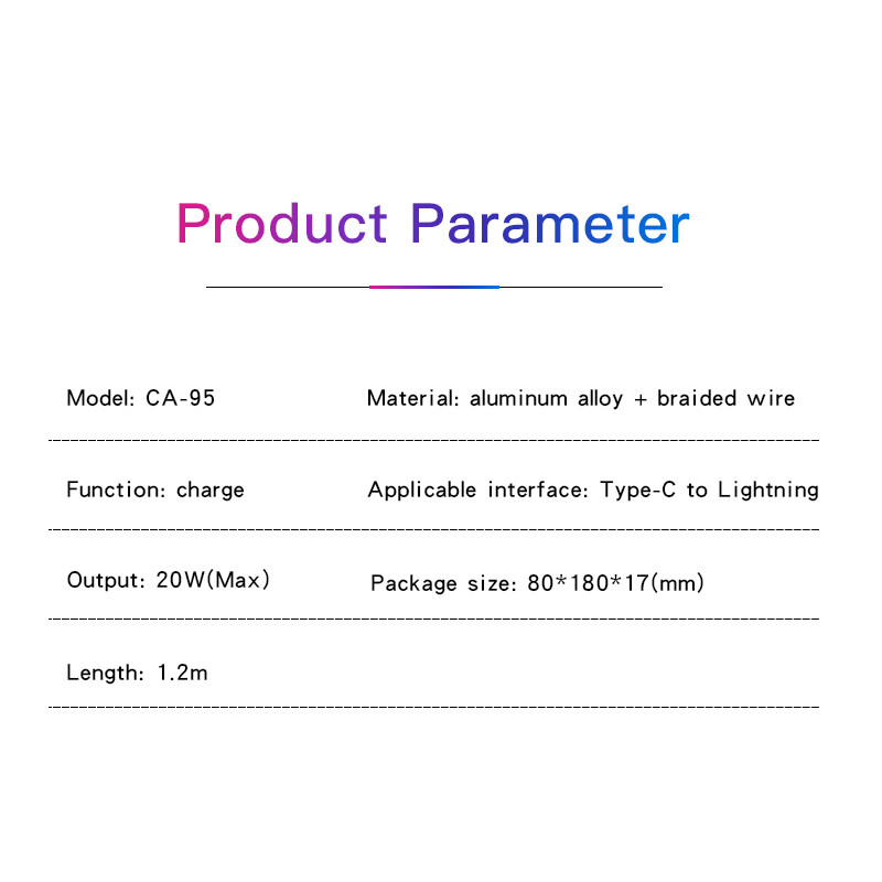 قیمت و خرید کابل تبدیل USB-C به لایتنینگ یسیدو مدل CA95 20W طول 1.2 متر