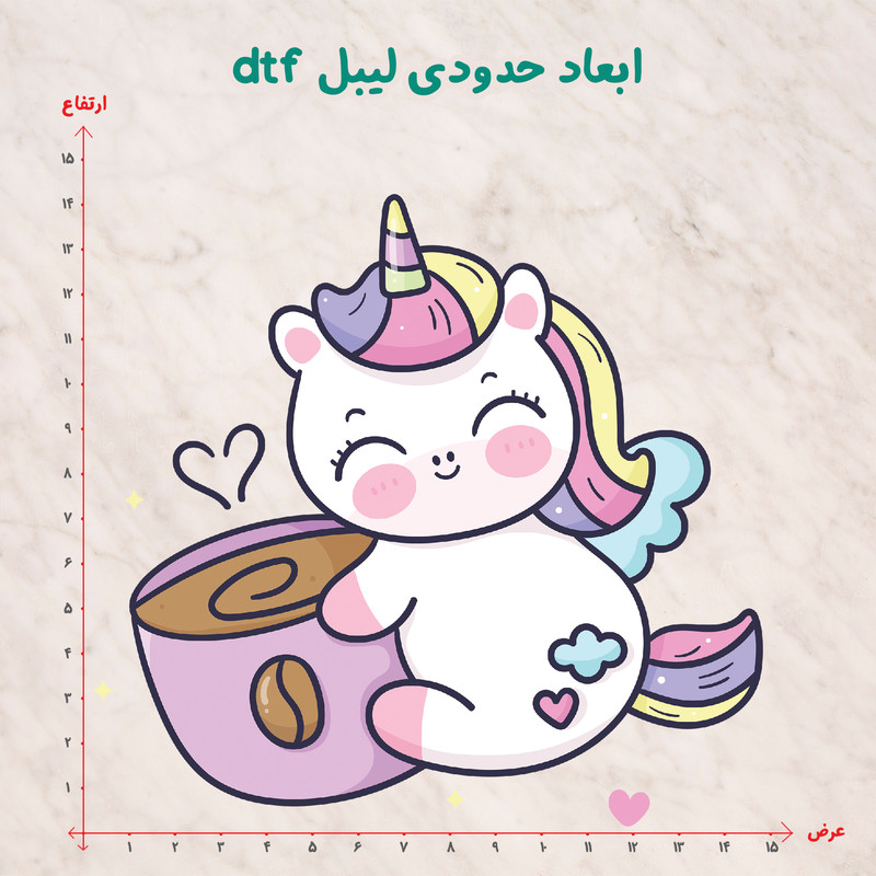 قیمت و خرید استیکر پارچه و لباس مدل dtf طرح یونیکورن کد H15.230 مجموعه 4 عددی