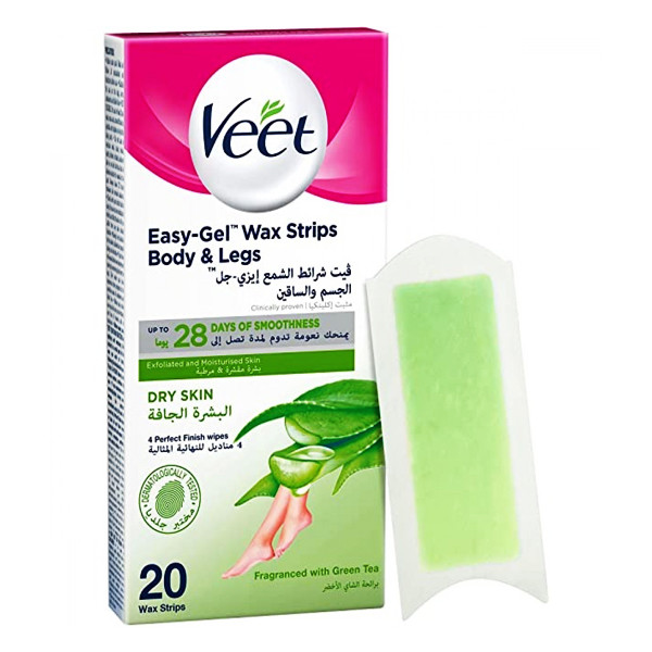 قیمت و خرید نوار موبر بدن ویت مدل آلوئه ورا و چای سبز بسته 20 عددی