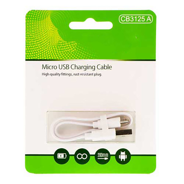 قیمت و خرید کابل تبدیل USB به microUSB مدل CB3125A طول 0.2 متر