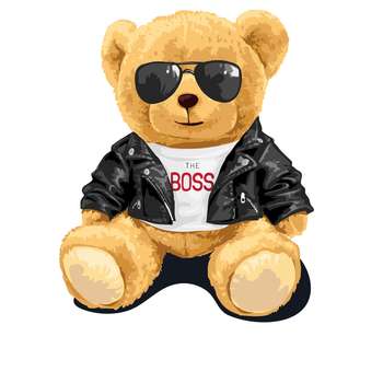 قیمت و خرید استیکر پارچه و لباس مدل dtf طرح تدی کد H15.195 مجموعه 24 عددی