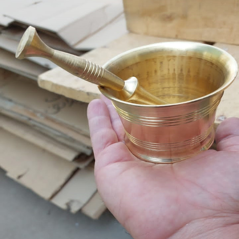 قیمت و خرید هاون برنجی مدل خطی کد 989796