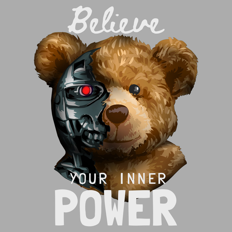 قیمت و خرید استیکر پارچه و لباس مدل dtf طرح تدی کد H20.191 مجموعه 3 عددی