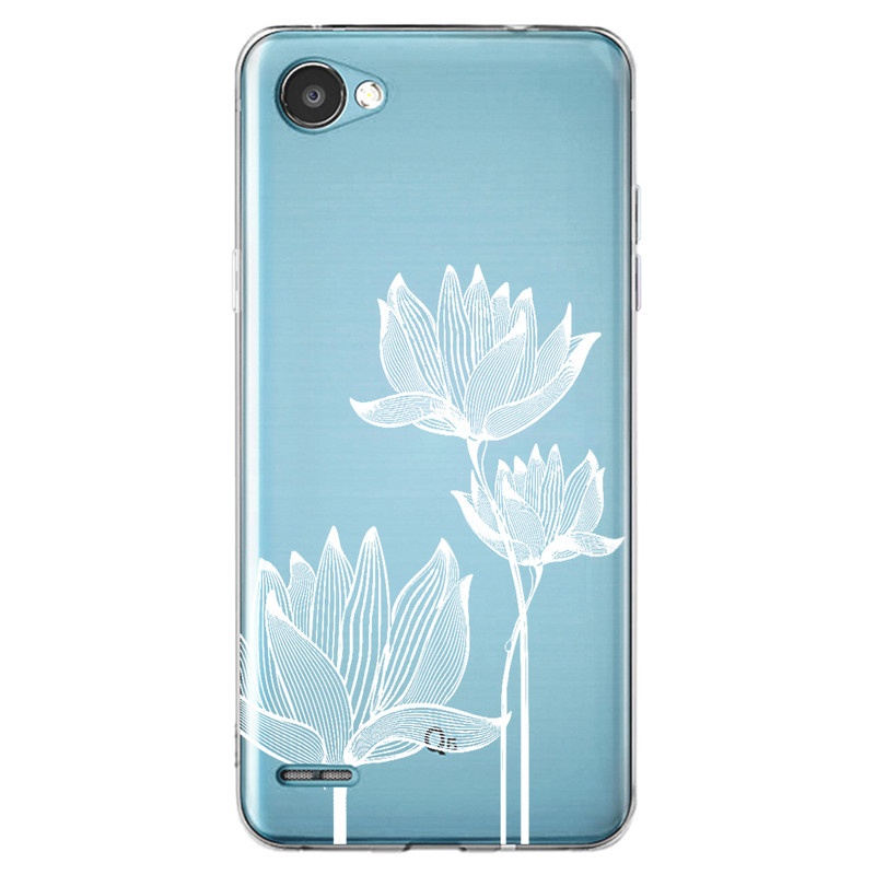 قیمت و خرید کاور مگافون طرح گل مدل C47-W مناسب برای گوشی موبایل ال جی Q6 / Q6 Plus