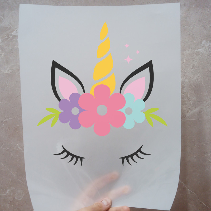 قیمت و خرید استیکر پارچه و لباس مدل dtf طرح یونیکورن کد H15.78 مجموعه 12 عددی