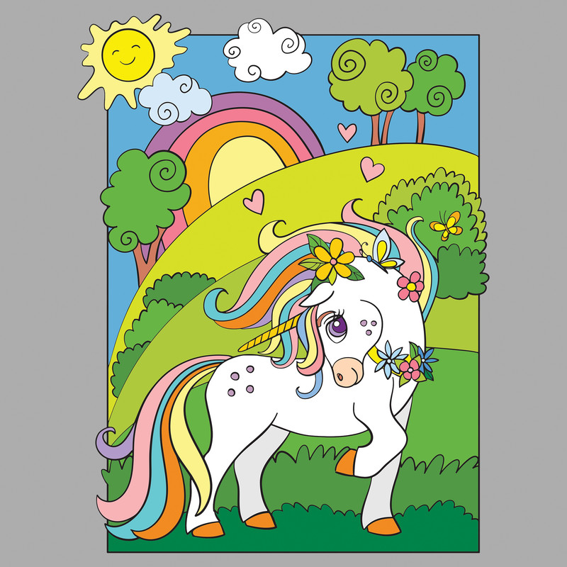 قیمت و خرید استیکر پارچه و لباس مدل dtf طرح یونیکورن کد H15.214 مجموعه 4 عددی