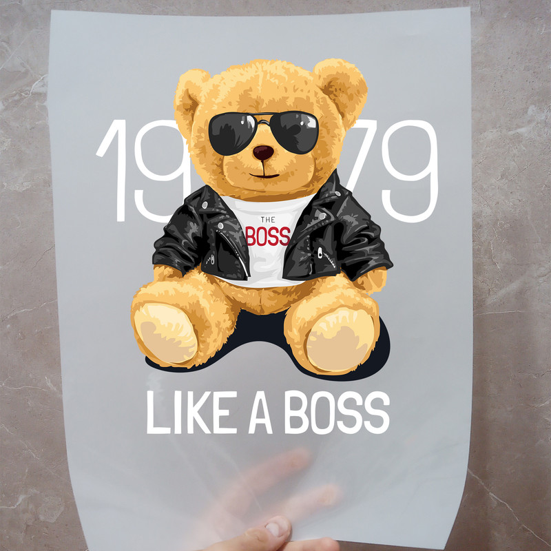 قیمت و خرید استیکر پارچه و لباس مدل dtf طرح تدی کد H30.195 مجموعه 24 عددی