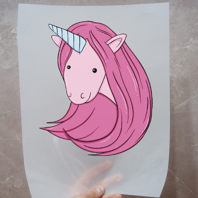 قیمت و خرید استیکر پارچه و لباس مدل dtf طرح یونیکورن کد H20.825 مجموعه 3 عددی