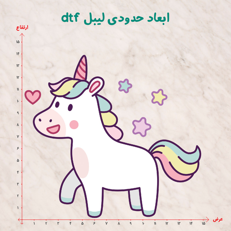 قیمت و خرید استیکر پارچه و لباس مدل dtf طرح یونیکورن کد H15.842 مجموعه 4 عددی