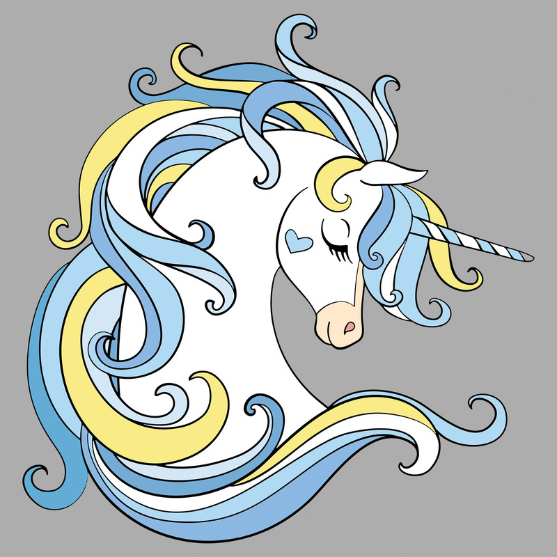 قیمت و خرید استیکر پارچه و لباس مدل dtf طرح یونیکورن کد H20.267 مجموعه 6 عددی