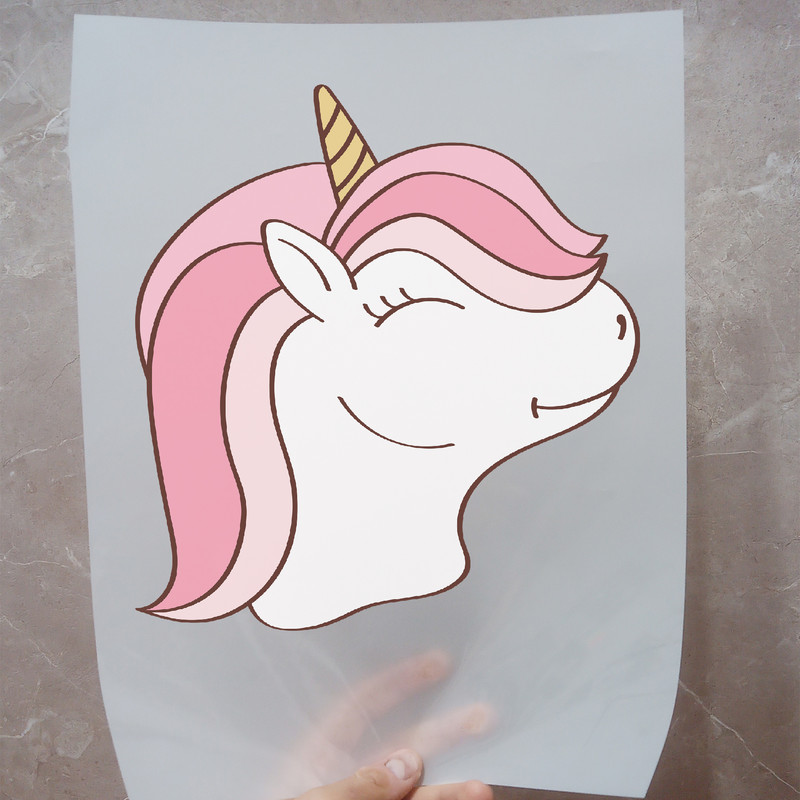 قیمت و خرید استیکر پارچه و لباس مدل dtf طرح یونیکورن کد H15.887 مجموعه 4 عددی