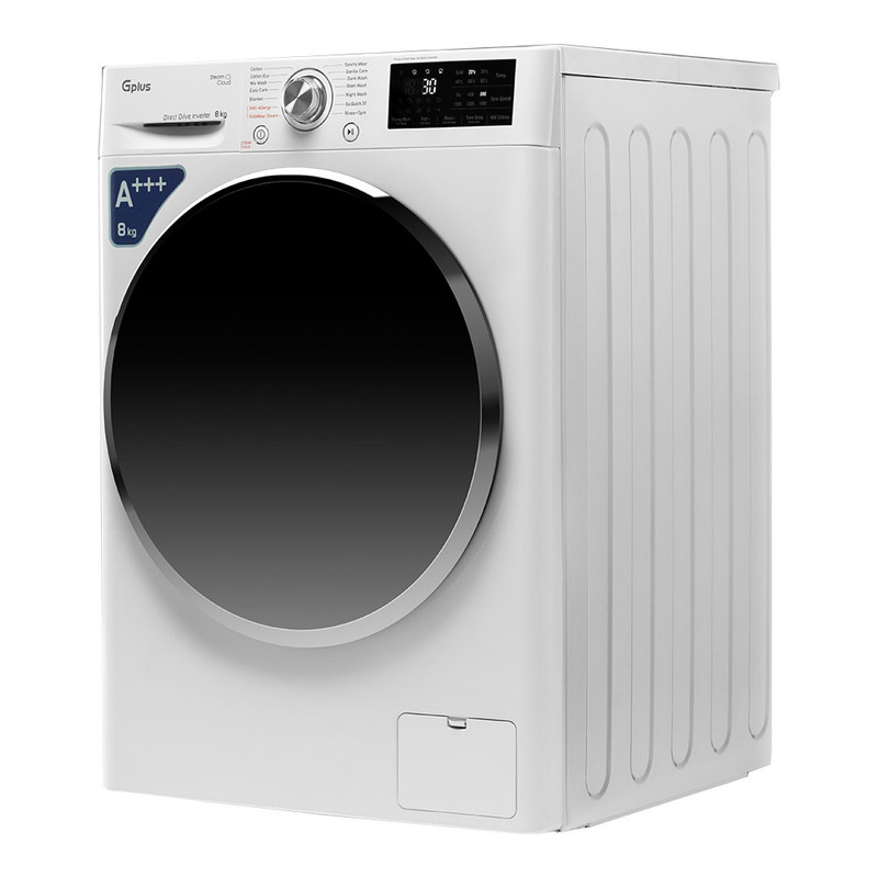 قیمت و خرید ماشین لباسشویی جی پلاس مدل GWM-L880W ظرفیت 8 کیلوگرم