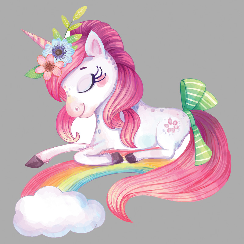 قیمت و خرید استیکر پارچه و لباس مدل dtf طرح یونیکورن کد H20.129 مجموعه 6 عددی