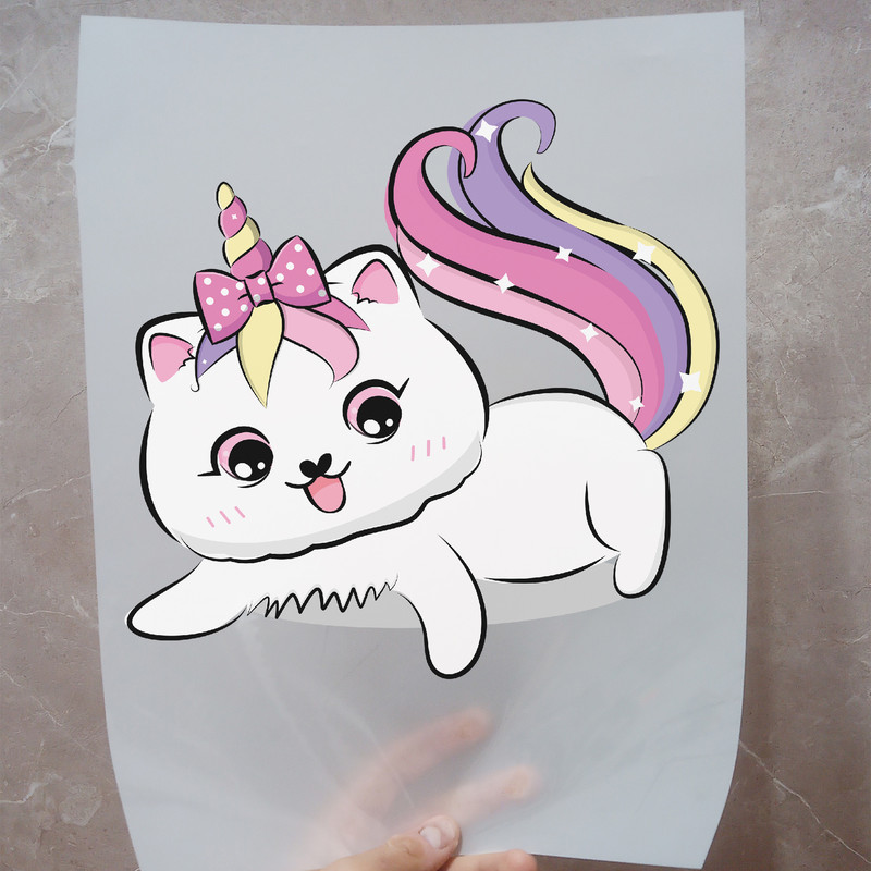 قیمت و خرید استیکر پارچه و لباس مدل dtf طرح یونیکورن کد H20.209 مجموعه 3 عددی