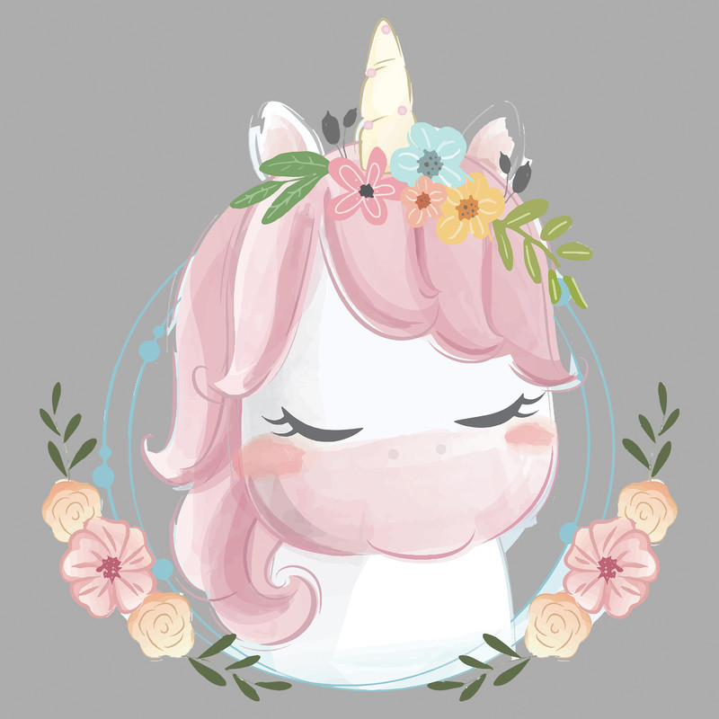 قیمت و خرید استیکر پارچه و لباس مدل dtf طرح یونیکورن کد H15.497 مجموعه 12 عددی