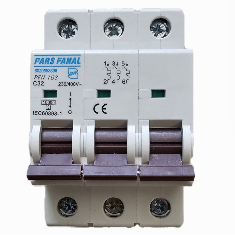 قیمت و خرید فیوز مینیاتوری پارس فانال سه پل مدل PFN-103 C32